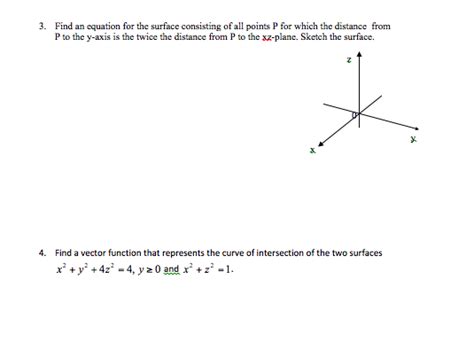 Solved 1 Find An Equation For The Surface Consisting Of All