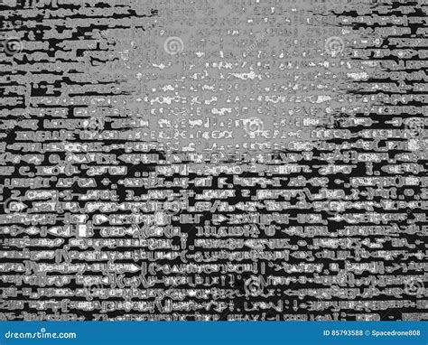 Hacker Code Running Down A Computer Screen Terminal Royalty Free