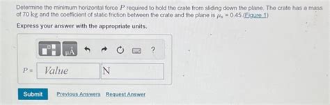 Solved Determine The Minimum Horizontal Force P Required To
