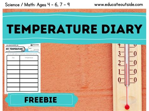 Data Handling And Measurement Project Temperature Diary Educate