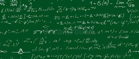 Scientific Vector Seamless Pattern With Physical Formulas Endless Math Texture Stock Vector