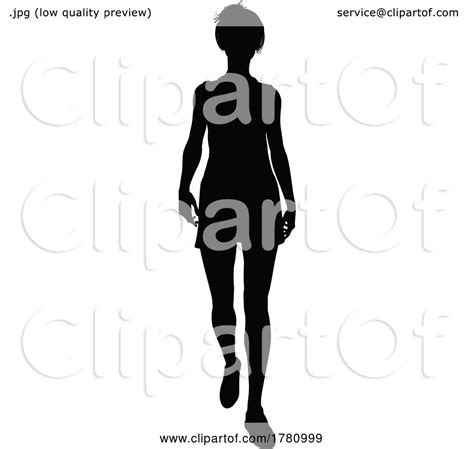 Woman Walking Front Silhouette By Atstockillustration 1780999
