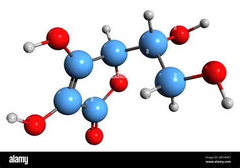 3d Image Of Erythorbic Acid Skeletal Formula Molecular Chemical