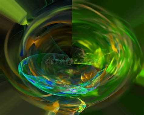 Digital Abstract Fractal Curve Overlay Shape Decoration Dynamic Energy