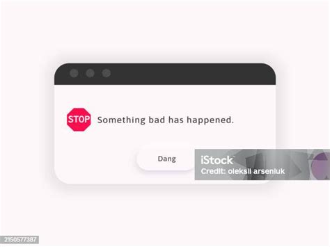 Error Message System Alert Window Bug Notification Popup Stock Illustration Download Image Now
