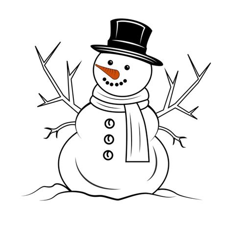 Premium Vector Christmas Snowman Vector Illustration Snowman Vector