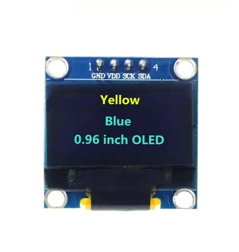 096 Yellow Blue Oled Arduino Project Display