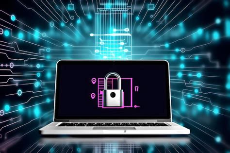 Premium Photo Lock With Key Hole In The Screen Of Laptop Concept Of