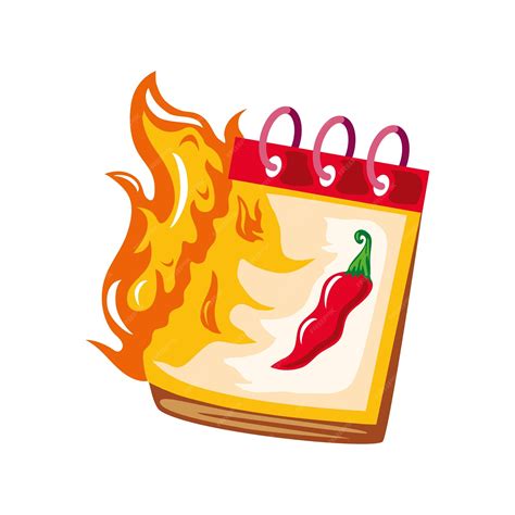 Premium Vector International Hot And Spicy Food Day Calendar