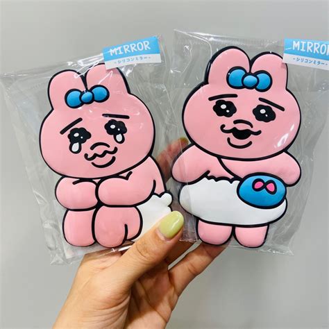 음뽀챠무 오판츄우사기 실리콘 손 거울고무 핸드 미러 오빤쮸우사기 빤쮸토끼 휴대용 위시버킷