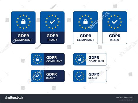 General Data Protection Regulation Gdpr Badge Stock Vector Royalty