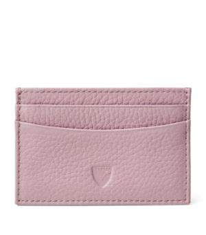 Mens Aspinal Of London Purple Leather Slim Card Holder Harrods UK
