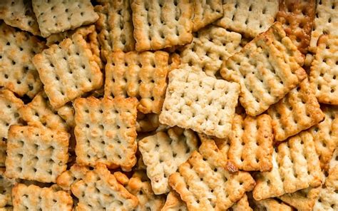 Premium Photo Background With Crispy Cracker Square Shape