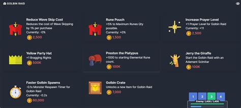 golbin upgrades not showing up · issue 2394 · melvoridle melvoridle
