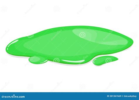 Vector Líquido De Deslizamiento Verde Aislado Ilustración del Vector Ilustración de radiactivo