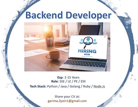 Garima Maheshwari On Linkedin Hiring Python Java Golang Ruby Nodejs Developer