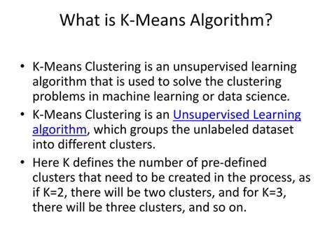 k means clustering algorithm pptx