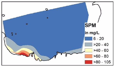 The Distribution Of Suspended Particulate Matter Spm In The Surface