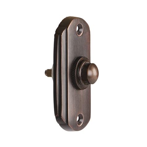 Wired Brass Doorbell Chime Push Button In Oil Rubbed Bronze Finish Vin