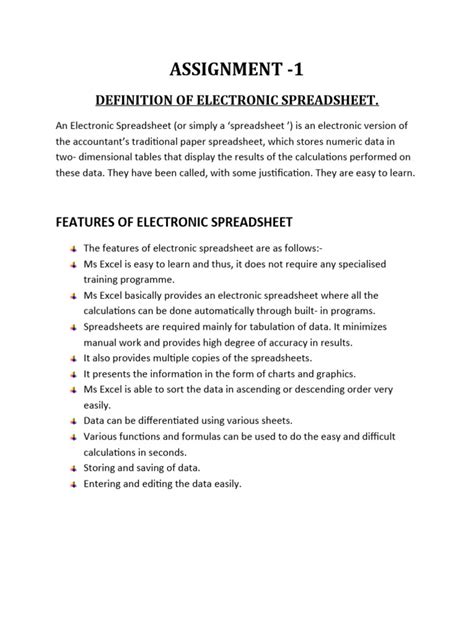 assignment excel pdf microsoft excel spreadsheet