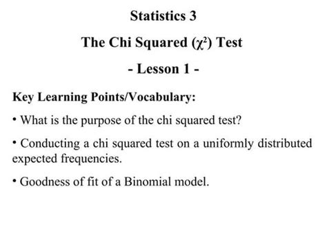 Chi Square Ppt