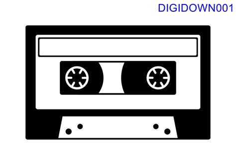 Cassette Svg Cut File Mtc Svg Pdf Eps Ai Dxf Png
