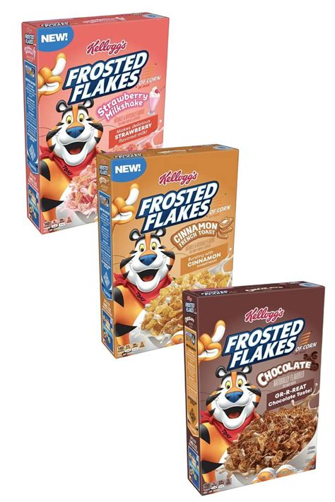 Kelloggs Introduces Three New Frosted Flakes Flavours Cereal Flavors