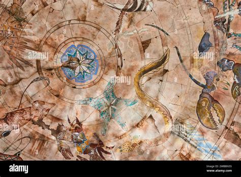 Authentic Indigenous Art Close Up Spiritual Aboriginal Patterns Stock