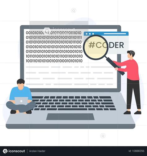 Developers Checking Bugs In Code Illustration Free Download Crime And Security Illustrations