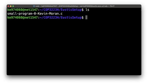 eustis setup assignment cop 3223h fall 2023 introduction to c