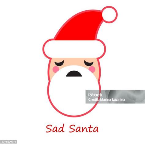 산타 클로스 감정 귀여운는 만화 벡터 일러스트입니다 벽지 직물 초대 카드 포장 웹 페이지 배경을 사용할 수 있습니다 감정에 대한 스톡 벡터 아트 및 기타 이미지 Istock
