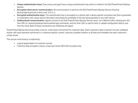Secure Communication Dell Powerprotect Backup Services Security Brief