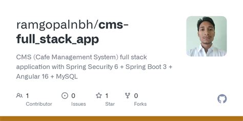 Github Ramgopalnbhcms Fullstackapp Cms Cafe Management System Full Stack Application