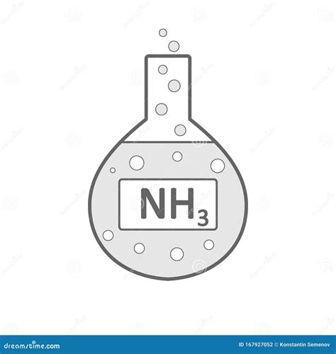 Laboratory Glass With Ammonia Stock Illustration Illustration Of Ammonia Flask