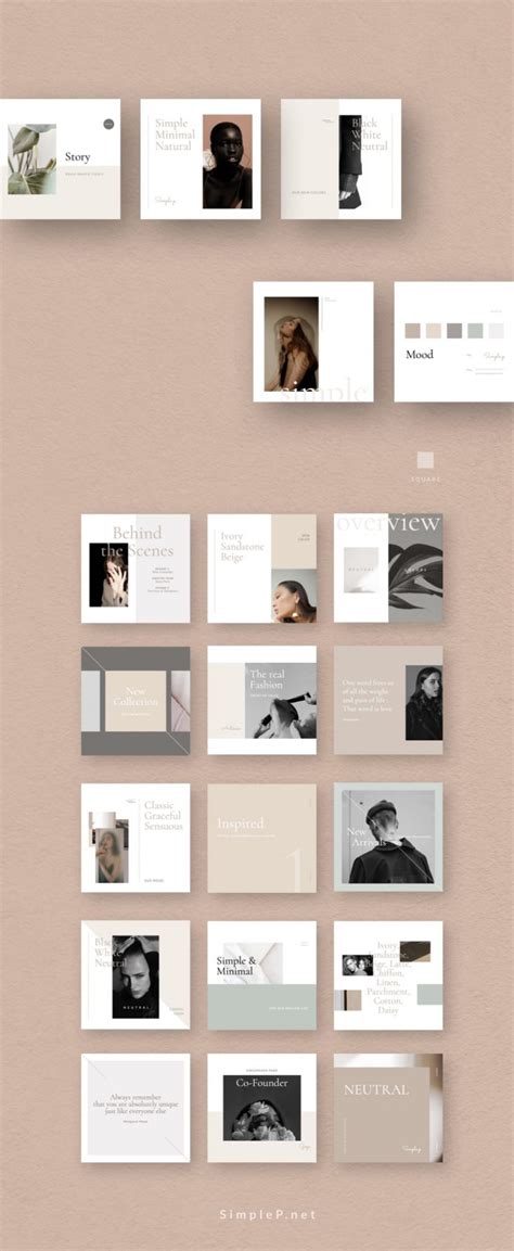 Neutral 소셜 미디어 팩 Simple P