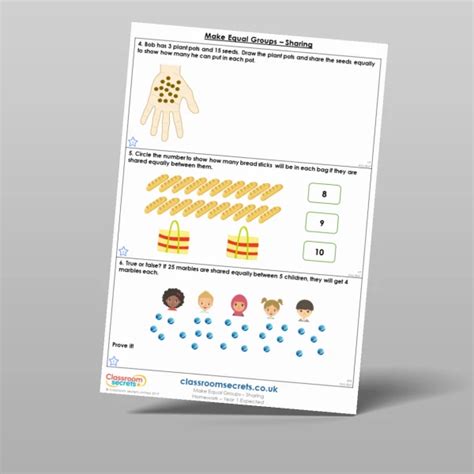 Year Equal Groups Sharing Homework Resource Classroom Secrets