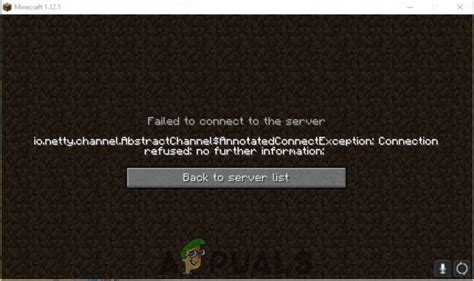 Fix Connection Refused No Further Information In Minecraft