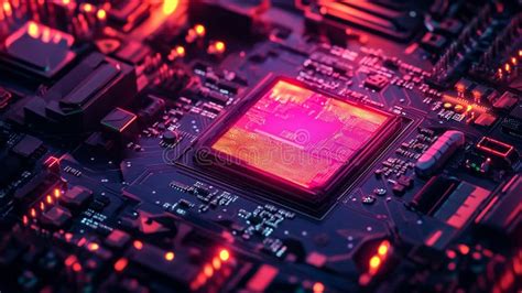 Microchip For Spaceships Production Of Rockets And Ships Stock Illustration Illustration Of