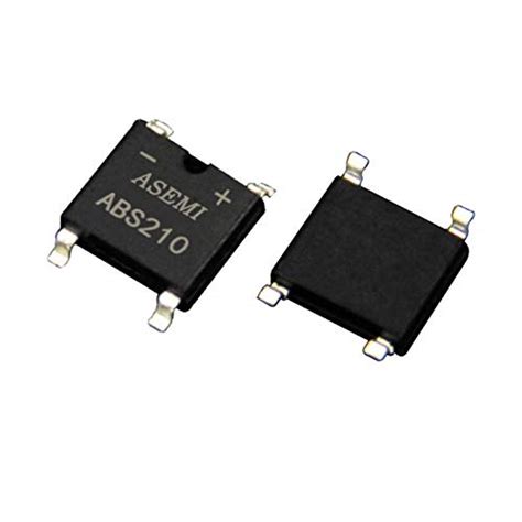 (Pack of 50pcs) ASEMI ABS210 SMD Bridge Rectifier Diode 2A/1000V Large ...
