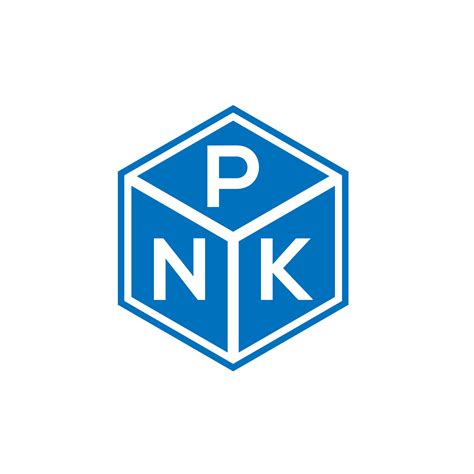 Pnk Letter Logo Design On Black Background Pnk Creative Initials