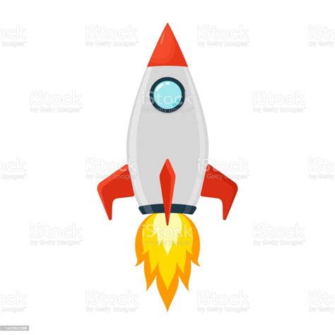 3d 만화 스타일 최소 우주선 로켓 아이콘입니다 장난감 로켓 상승 연기 분출 시작 공간 비즈니스 개념 우주 왕복선에 대한 스톡 벡터 아트 및 기타 이미지 Istock