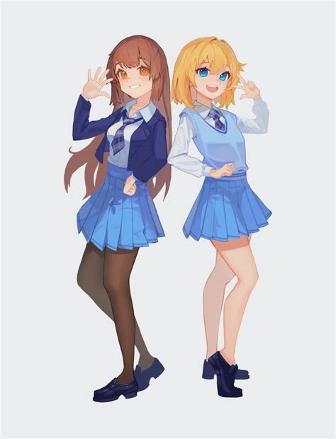 Safebooru 2girls Absurdres Alternate Costume Black Pantyhose Blonde