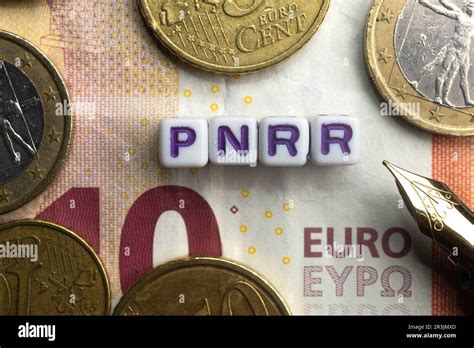 Pnrr National Recovery And Resilience Plan Concept Euro Banknote And