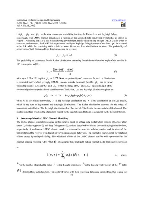 Simulation Model For A Frequency Selective Land Mobile Satellite