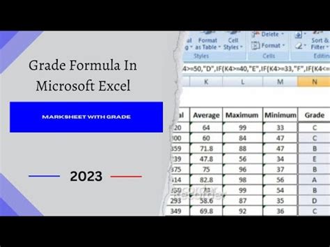 How To Create Marksheet In Microsoft Excel Marks Statement In Excel YouTube