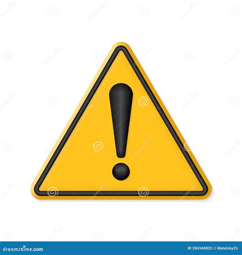 Icône 3d Mise En Garde Triangle Avec Point Dexclamation Alerte