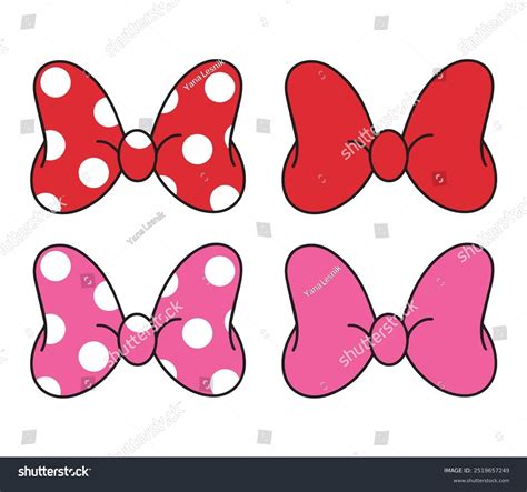 Red Minnie Mouse Bow Silhouette