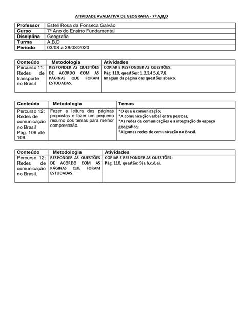 Geografia 7º A B D Pdf