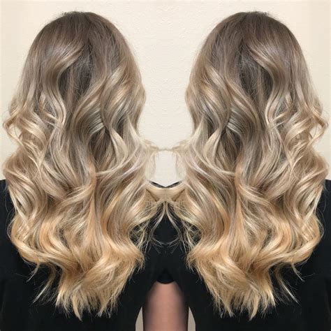 Neutral Blonde Color Meltombré With Balayage Ends Neutral Blonde