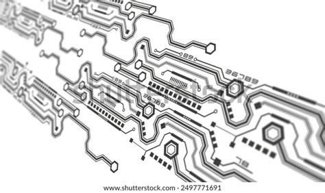 Electrical Circuit Technical Drawing Engineering Industry Stock Illustration